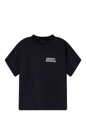 Balenciaga Printed Logo Cotton T-shirt - Multicolor