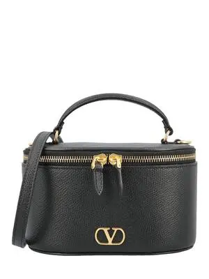 Valentino Garavani Grainy Leather Mini Bag With Antique Brass Hardware - Black