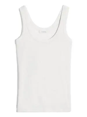 LEMAIRE Ribbed Cotton Tank Top - Cream