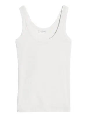 LEMAIRE LEMAIRE Ribbed Cotton Tank Top Cream