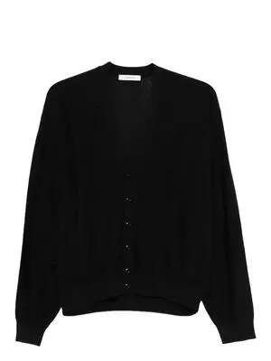 LEMAIRE V-neck Cardigan - Black