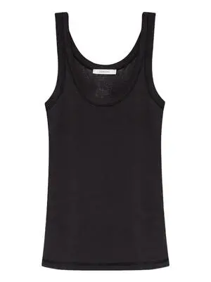 LEMAIRE LEMAIRE Black Cotton Ribbed Tank Top Black