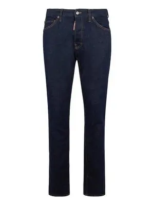 DSQUARED2 DSQUARED2 Dark Wash Cotton Straight-Leg Trousers