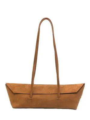 Christopher Esber Suede Shoulder Bag - Brown
