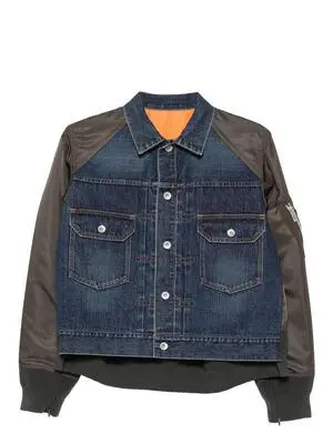 Sacai Khaki Knitwear Cardigan - Blue