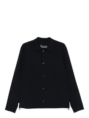 Herno Long Sleeve Buttoned Shirt Jacket - Black