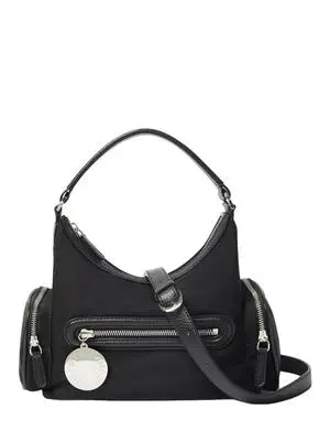 Stella McCartney Top Handle Shoulder Bag With Logo Charm - Black