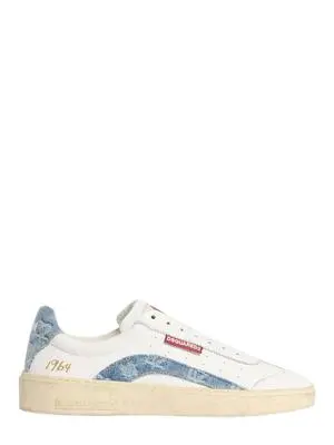 Dsquared2 Low-top Sneakers With Panelled Detail And Distressed Effect - White