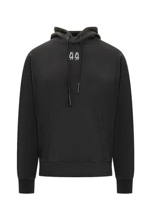 44 LABEL GROUP Logo Print Hoodie - Black