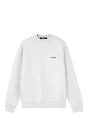 Jacquemus Grey Cotton Long Sleeve Crew Neck Sweatshirt - Gray