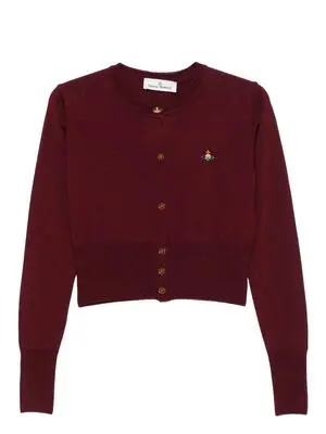 VIVIENNE WESTWOOD Orb Emblem Button Front Cardigan - Red