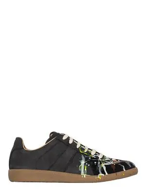 MAISON MARGIELA Low-top Trainers With Paint Splatter Detail - Black