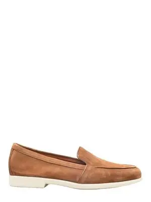 Santoni Suede Slip-on Loafers - Brown