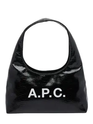 A.p.c. Logo Detail Shoulder Bag - Black