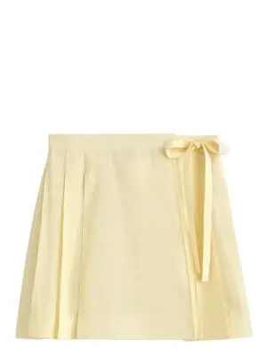 COS Pleated Mini Wrap Skirt