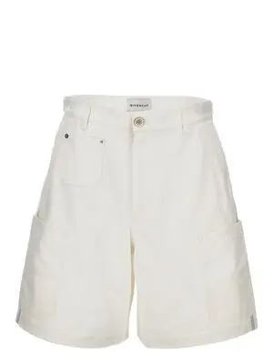 Givenchy Denim Shorts With Patch Pockets - Multicolor