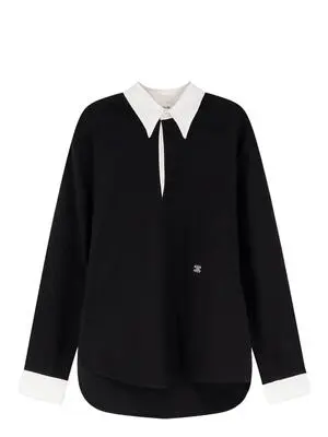 Celine Cotton Sweatshirt With Triomphe Embroidery - Multicolor