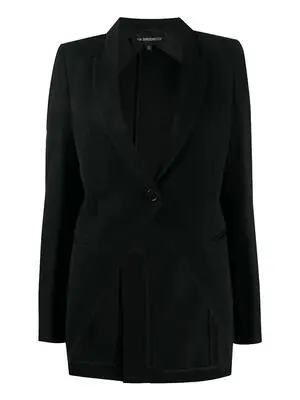 ANN DEMEULEMEESTER Cotton-wool Blend Peak Lapel Jacket - Black