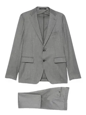 Tagliatore Grey Suits Single Breasted Suits - Gray