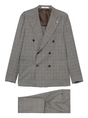 Tagliatore Tagliatore Grey Suits - Double  Breasted Suits Men Gray