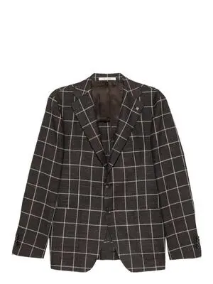 Tagliatore Checked Blazer - Brown
