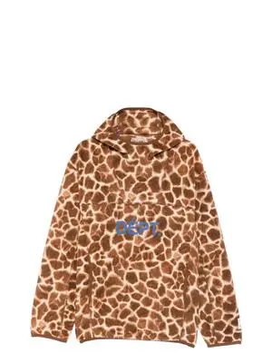 GALLERY DEPT. Giraffe Print Fleece Hoodie - Cream