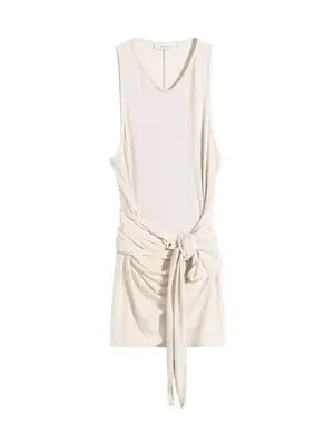 LEMAIRE Sleeveless Draped Wrap Top With Tie Detail - Cream
