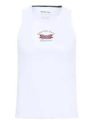 Martine Rose Logo Detail Sleeveless Tank Top - White