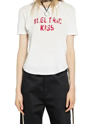 ANN DEMEULEMEESTER Cotton Graphic Print T-shirt - White