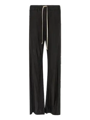 Rick Owens Wide-leg Trousers With Side Snap Buttons - Black