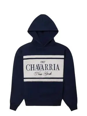 WILLY CHAVARRIA Navy Embroidered Logo Hoodie - Blue