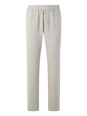 Sunspel Slim-fit Straight-leg Linen Trousers - Neutrals