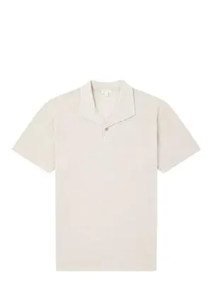 Sunspel Linen-piqué Polo Shirt - Neutrals