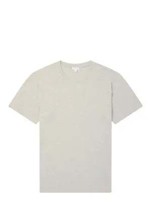 Sunspel Cotton And Linen-blend T-shirt - Neutrals