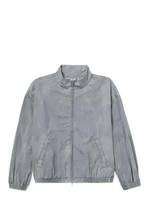 AGOLDE AGOLDE Marshall Crinkled Cotton-Blend Shell Bomber Jacket Gray