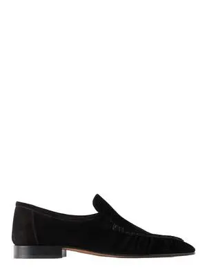 THE ROW Suede Loafers - Black
