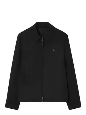 Burberry Bloomsbury Harrington Twill Zip-up Jacket - Black