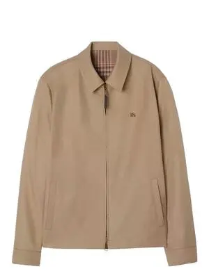 Burberry Reversible Tropical-gabardine Harrington Jacket - Neutrals