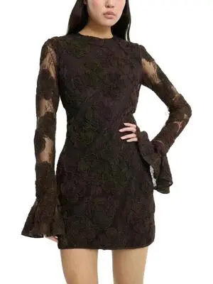 ROTATE BY BIRGER CHRISTENSEN Floral Mini Dress - Brown