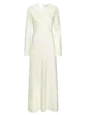 ROTATE BY BIRGER CHRISTENSEN Long-sleeved Bias-cut Dress - Neutrals