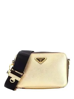 Prada Saffiano Leather Camera Bag - Gold