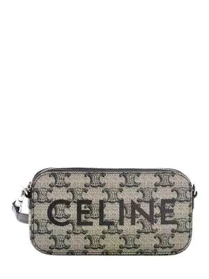 CELINE Celine Triomphe Coated Canvas Horizontal Pouch Crossbody Bag