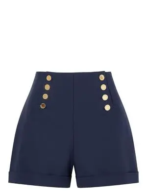 Carolina Herrera Carolina Herrera High-Rise Sailor Shorts Navy