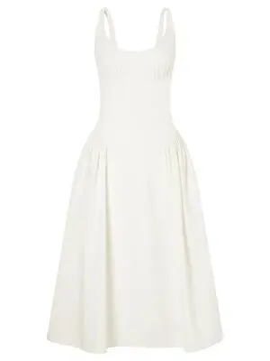 Proenza Schouler White Label Proenza Schouler White Label Solira Seersucker Midi Dress Neutrals