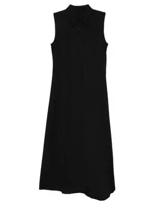 LESS Gathered Sleeve Dress - Black