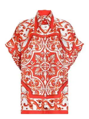 Dolce & Gabbana Majolica-print Silk Shirt - Multicolor