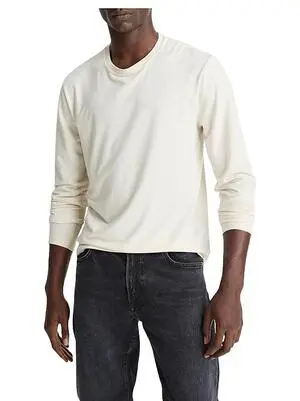 Vince Triblend Jersey Long Sleeve Crew Neck T Shirt - Bone