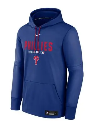 Nike Philadelphia Phillies Authentic Collection Therma Mlb Pullover Hoodie - Blue