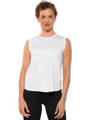 Coolibar Coolibar UPF 50+ Sun Protection Athleisure Tank Top White