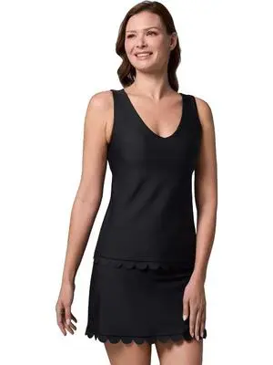Coolibar Acropora Scallop Tankini - Black